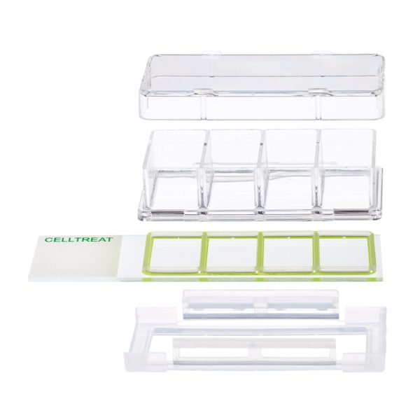 Celltreat 4 Chamber Cell Culture Slides ⋆ Morganville Scientific